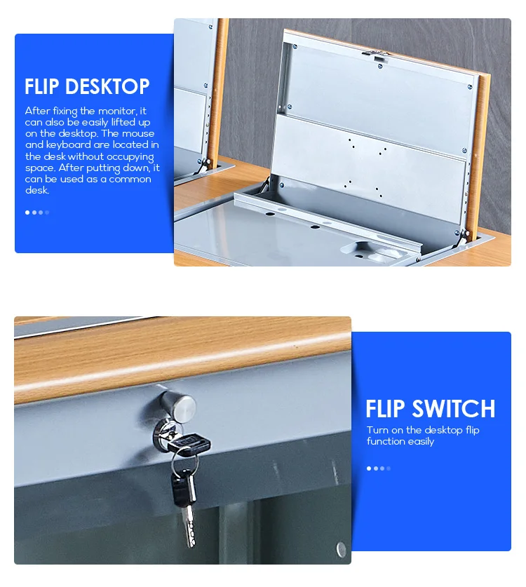 Direct Selling Flip Top Lockable Computer Desk Table Classroom School ...