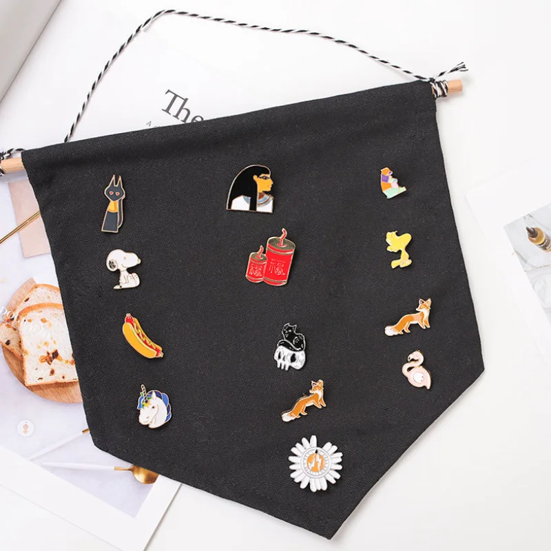 Nordic Blank Cotton Brooch Pin Badge Holder Hanging Wall Display Banner ...
