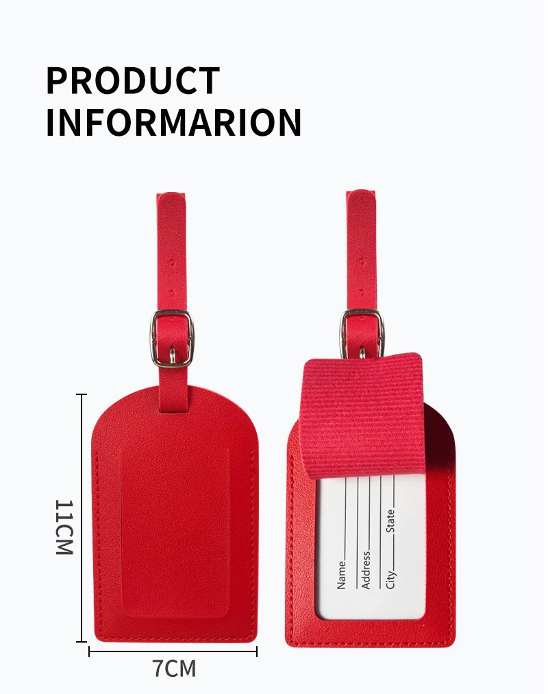 Custom Soft Faux Leather Name Luggage Tags - Popular Baggages Tag with ...