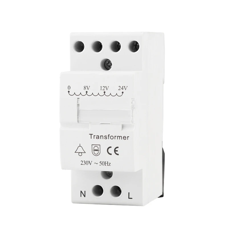 Din Rail Modular Door Bell Transformer 220V 24V 8v 12v 16v 24v MCB type ...