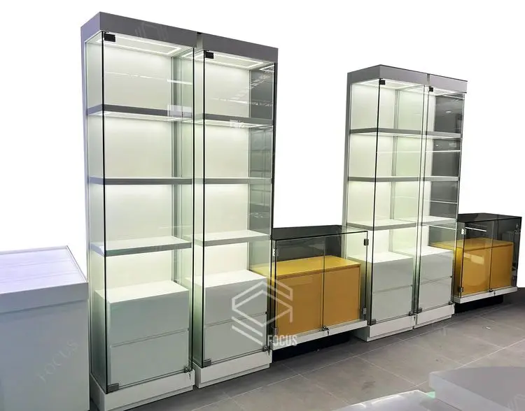 Custom Cigarettes Multiple Cabinet Rack - Glass Display