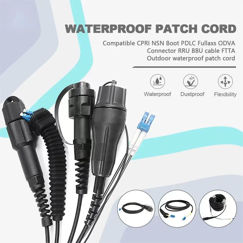 FTTH BBU RRU Waterproof Pre-Connect SC/LC Duplex Cable