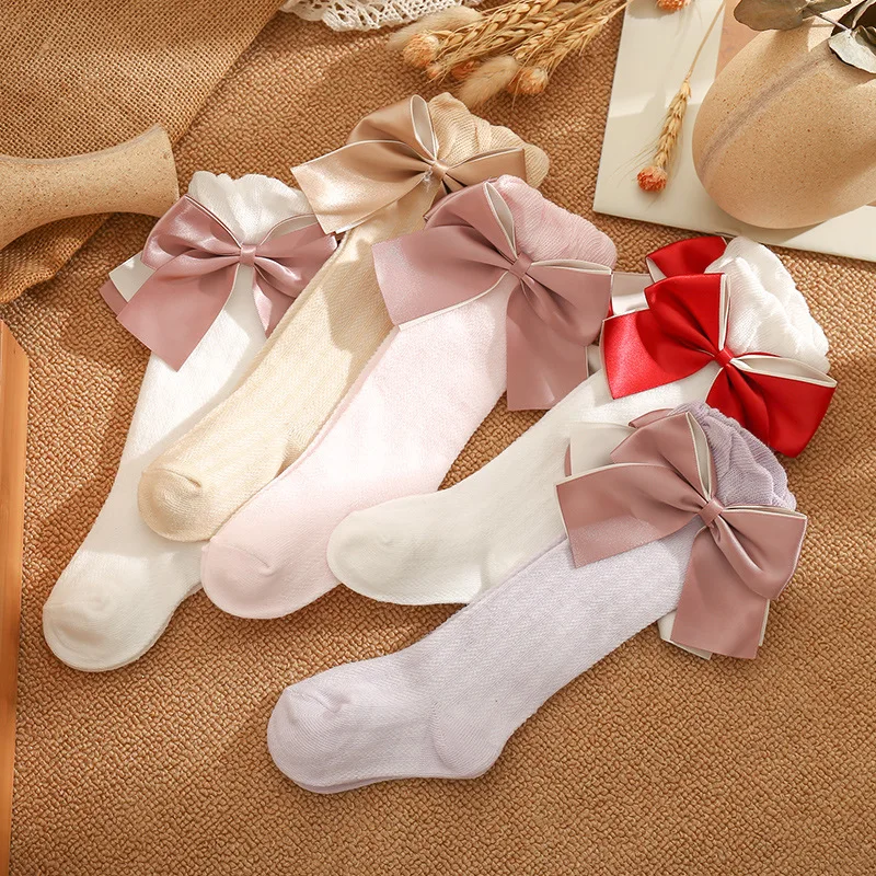 Wholesale Summer Spanish Long Socks With Bow Girls Newborn Baby Toddler ...