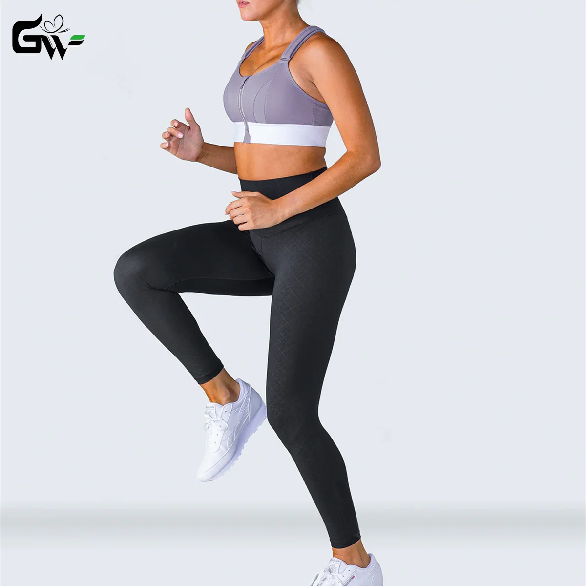 Push Up Tops Sports Bra High Support Polyester Sports Bra Plus Size Big ...
