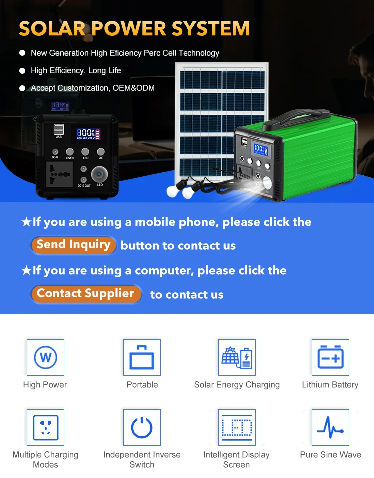 Home Energy Storage Power Station Solar Power Generation System 200woff ...