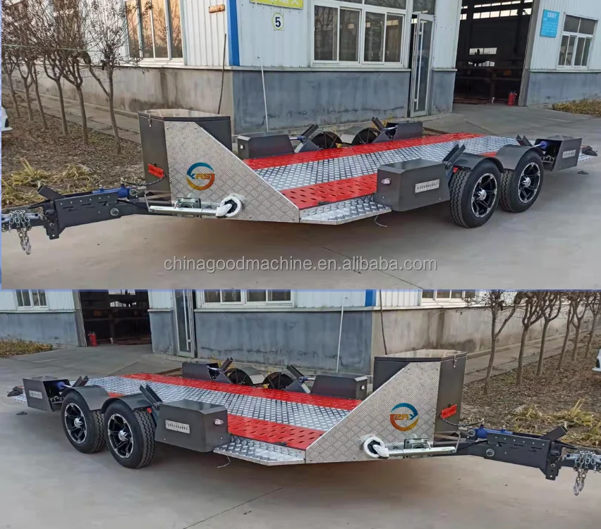 Muti-functional Tilt Car Trailer With Checker Plate Floor - Buy ...