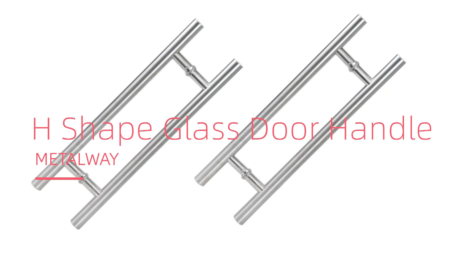 Round Tube Ladder Style Front Door Pull Handles 1200mm Wooden And Glass ...