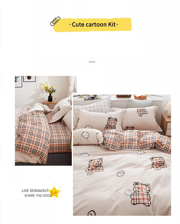 Cartoon Character 100 Cotton Kids Bed Sheet Fitted Sheet Covers 4 Pcs ...