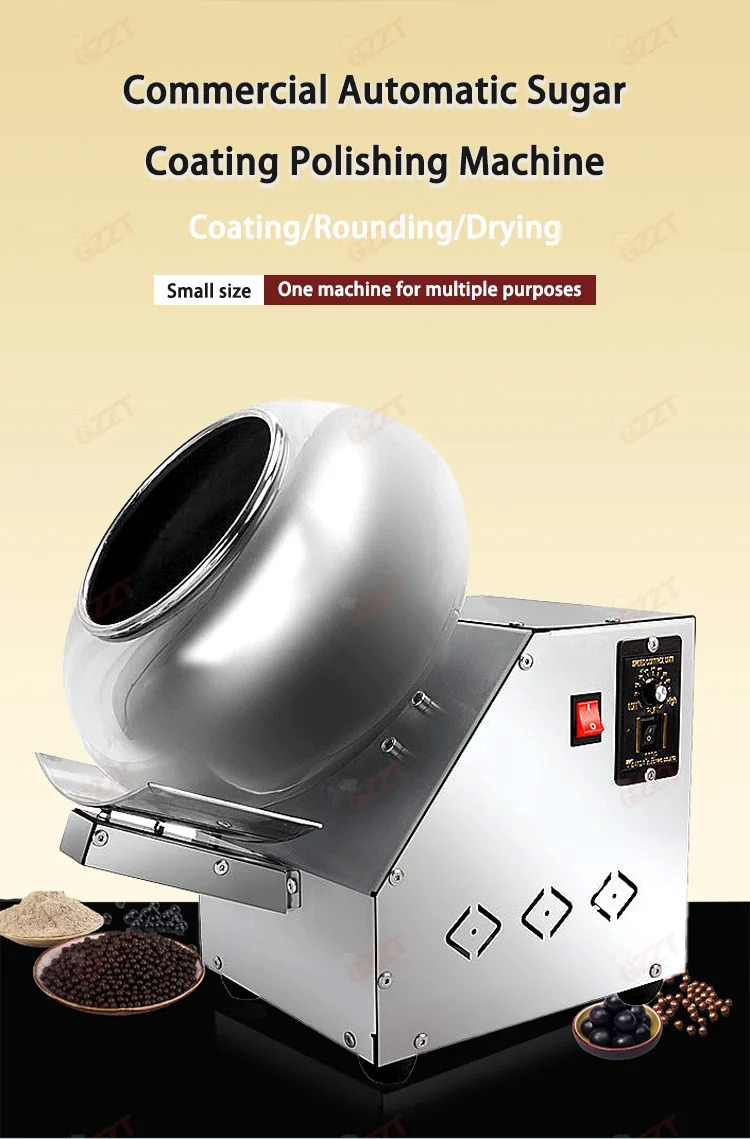 Commercial Rotary Small Round Food Nut Chocolate Coating Machine ...