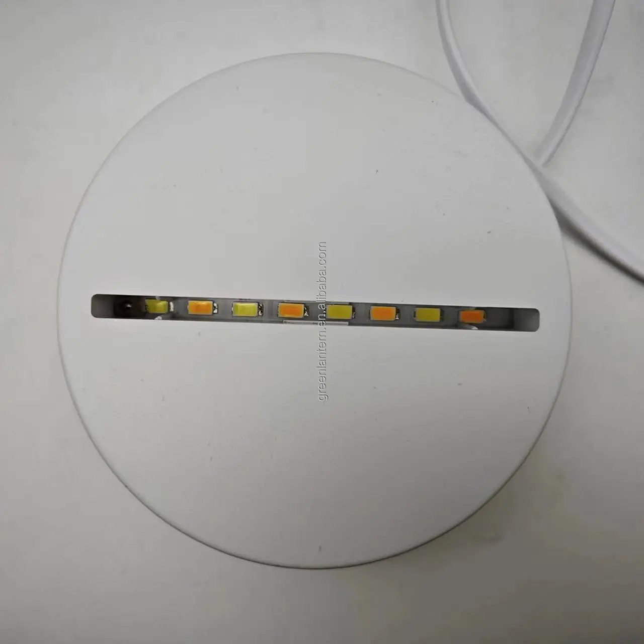 3 Color 3d Led Lamp Base With 220v Eu Plug - Multi-coloured Night Light