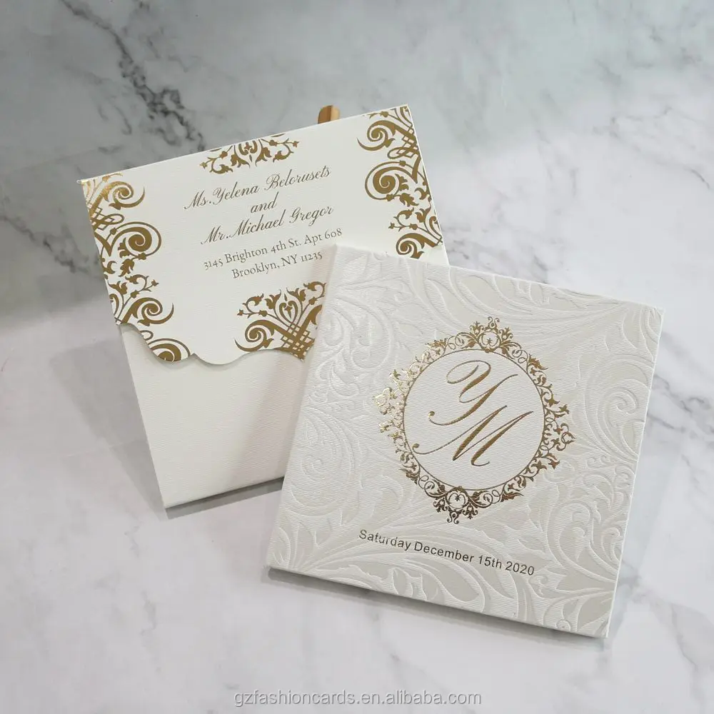 Creative Booklet Style Custom Foil Stamp Print Hardcover Wedding ...