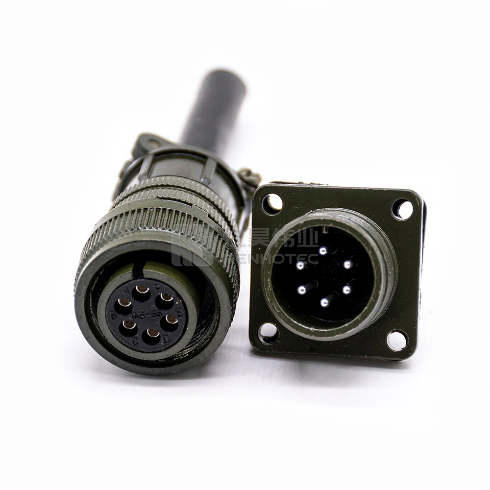 6 Pin Mil Radio Connector Male Socket Female Plug Mil-c-5015 Circular ...