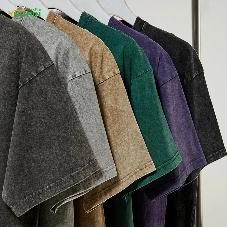 Wholesale Custom Acid Washed Vintage Unisex T Shirts 100% Cotton Men's ...