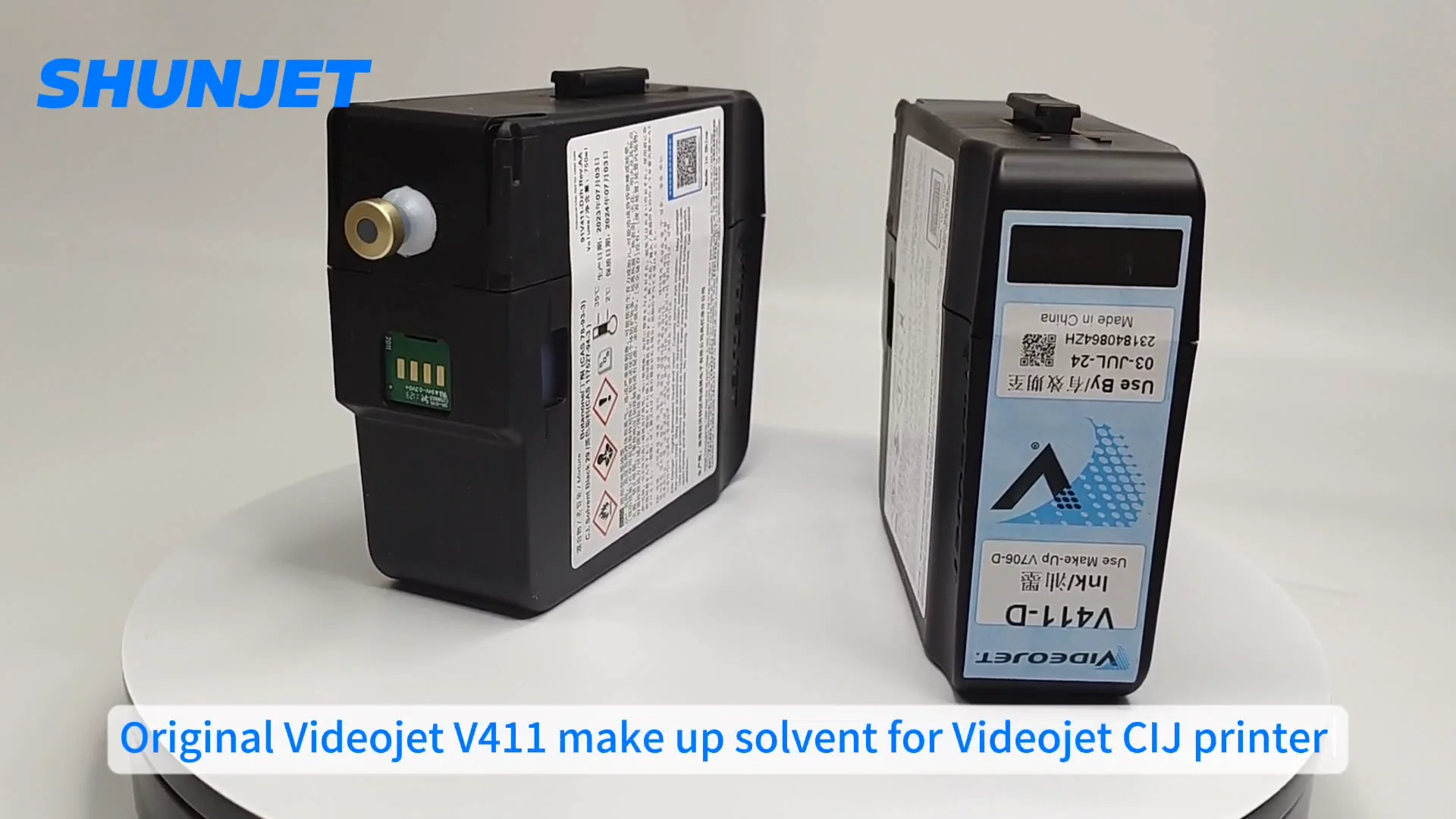 Original Videojet Ink V411-d And Videojet Cleaning Solution V901-q Use For Videojet Printer ...