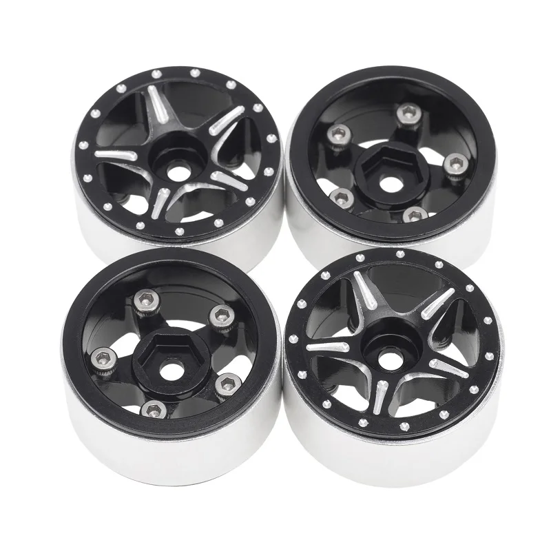 Aluminum Alloy Pentagram Wheel Hub Kit For 1/24 Axial Scx24 90081 Rc ...