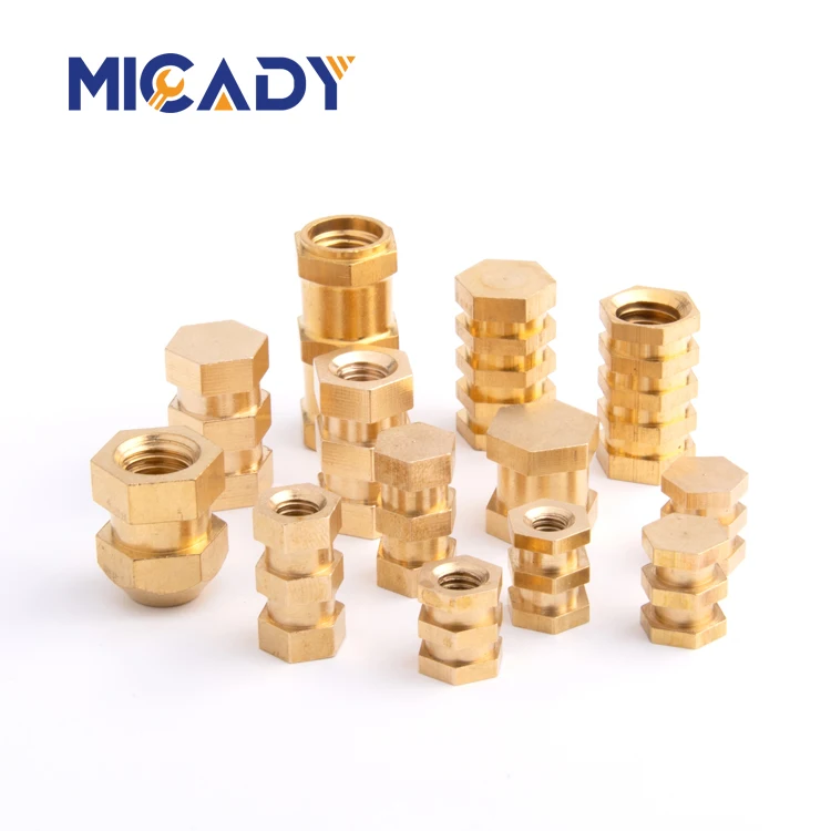 OEM Custom Brass Hexagon Flat Head Nut Copper Hex Nut Bolts Threaded ...