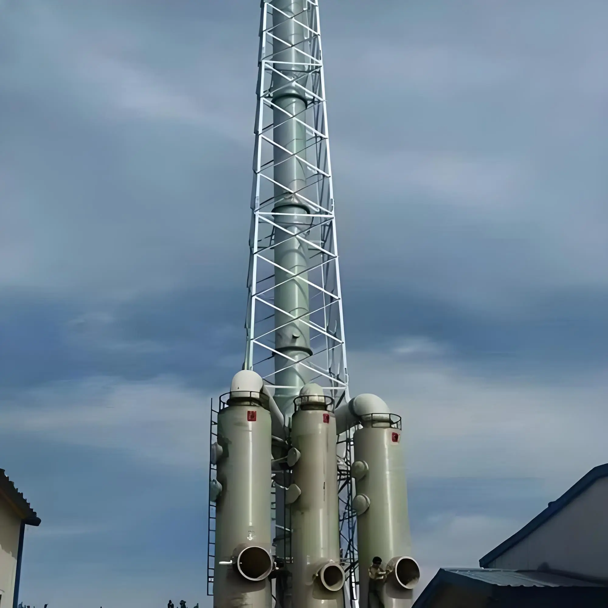 Industrial Fiberglass Chimney for Air Exhaust and Pollution Control ...