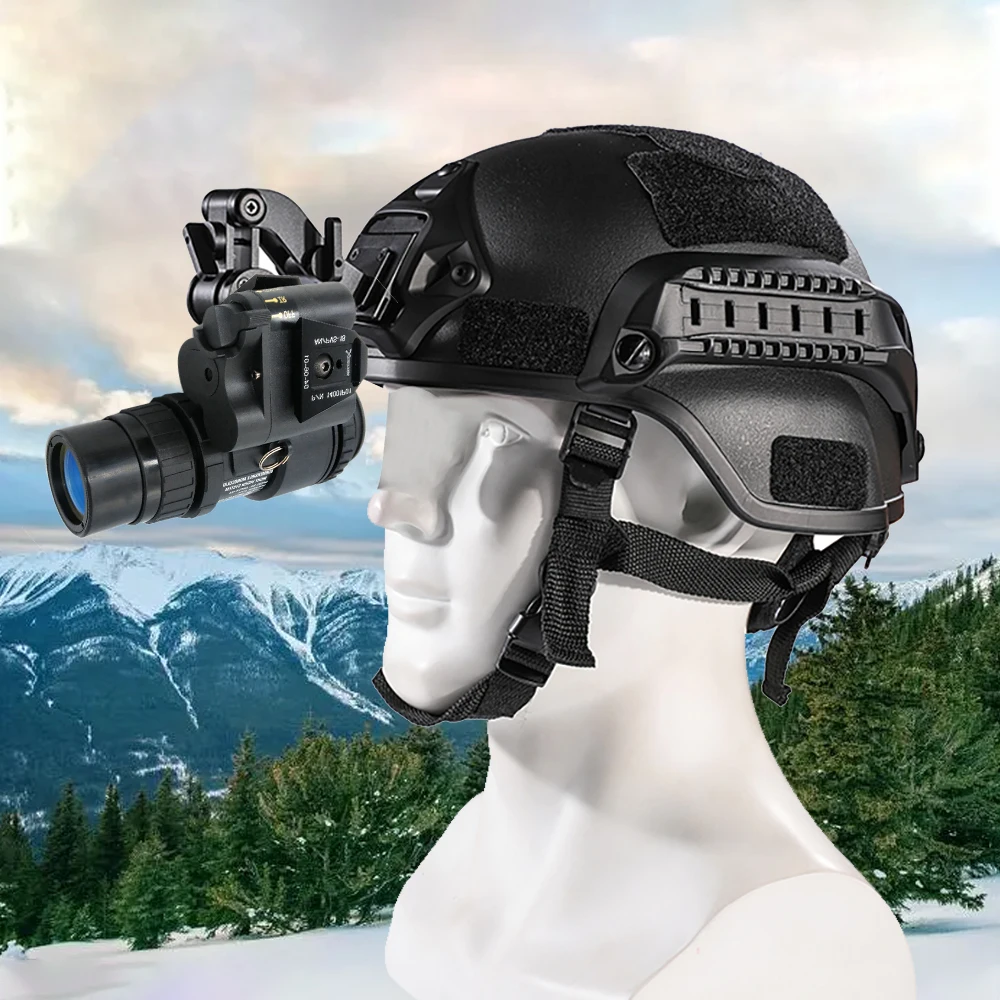 Nvg Clear Imaging Night Vision Monocular Ir Outdoor/hiking For Helmet ...