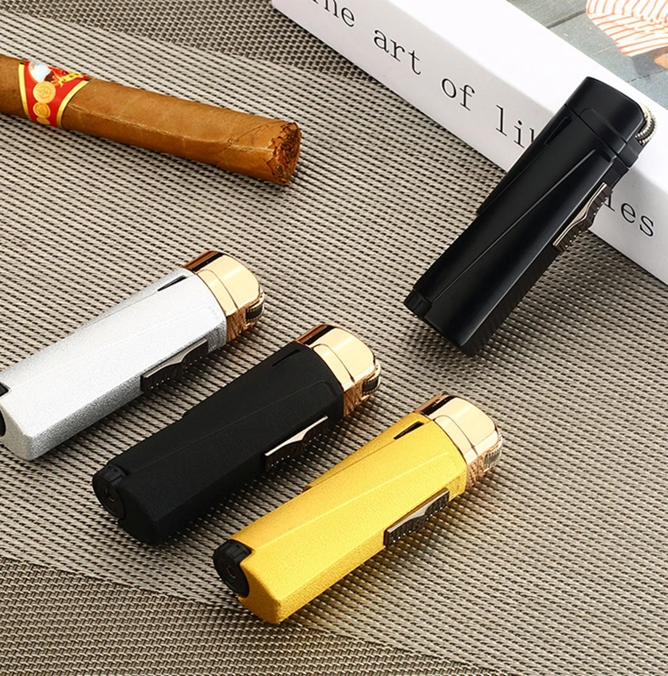 Triple Jet Lighter 2024 New Product Cigar Lighter Triple Flame Jet ...