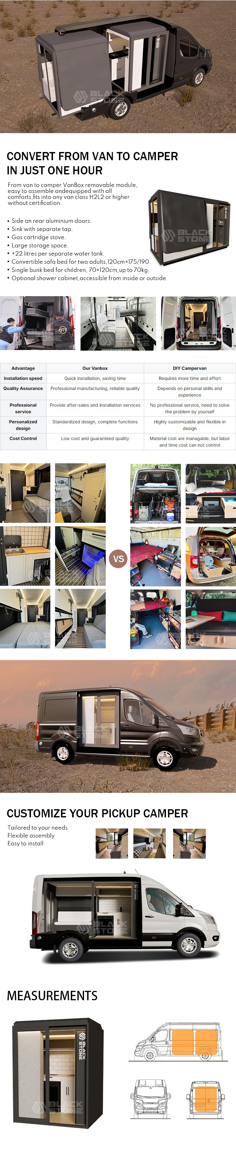 Lightweight Interior Conversion Kit for 4x4 Sprinter Van