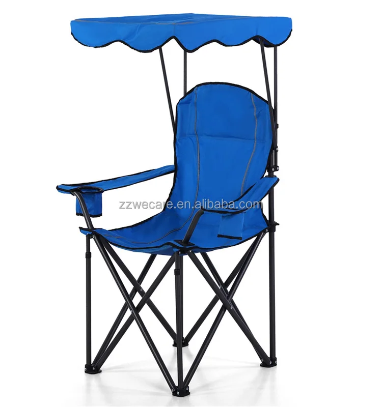 Retractable UPF 50+ Shade Canopy Portable Camping Lounge Chair Lawn ...