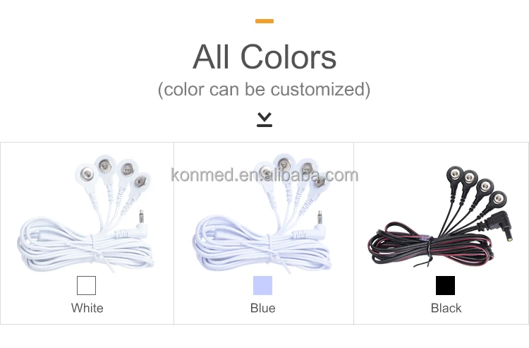 Ems Tens Electrode Wire Custom Electrotherapy Electrode Lead Wire Cable ...