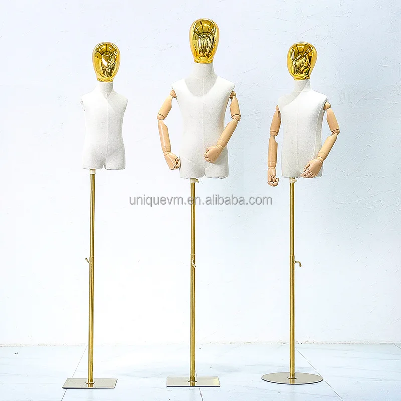 Realistic Child Torso Mannequin Upper Body Kids Fabric Covered ...