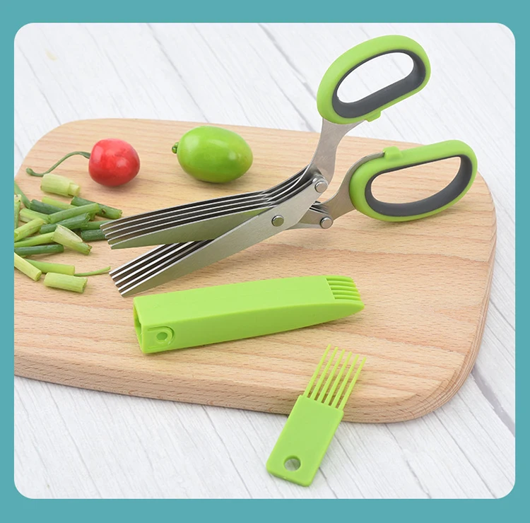 Multi-layer Cut Vegetable Green Onion Scissors Office Shredded Paper ...