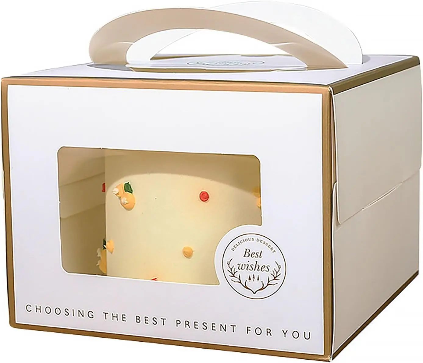 6inch Cardboard Cookie Boxes White Cupcake Boxes White Cake Boxes with ...