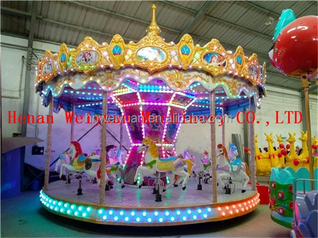 Playground Indoor Outdoor Electric Carousel Horse Ride Classic Kids Amusement Park Ride| Alibaba.com