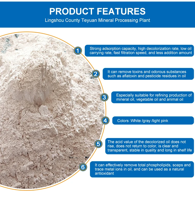 Activated Bleaching Earth Powder Clay Bleaching Earth For Decoloration ...