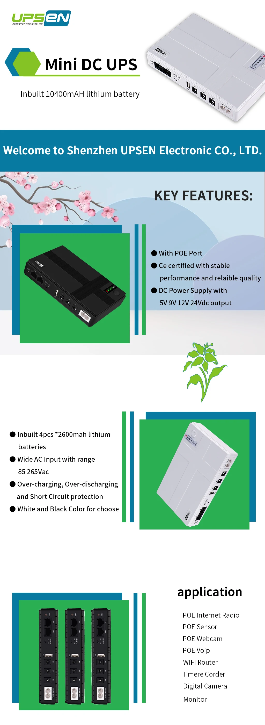 Mini Dc Ups 18w 36w For Home Router Monitor 5v 9v 12v 24v With Poe ...