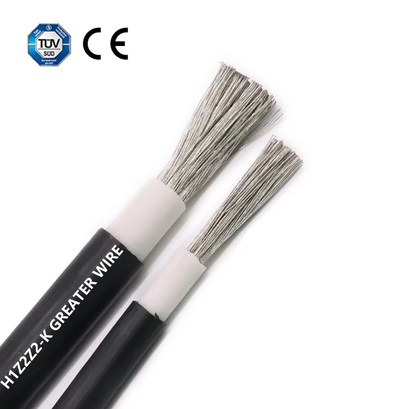 H1Z2Z2-K DC PV Cable UV Resistant 1Cx6mm 2 Black Colour Solor PV Cable ...