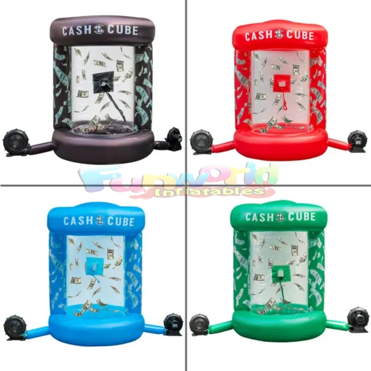 Funny Pvc air Blower Advertising Event Promotion Inflatable Cash Cube ...