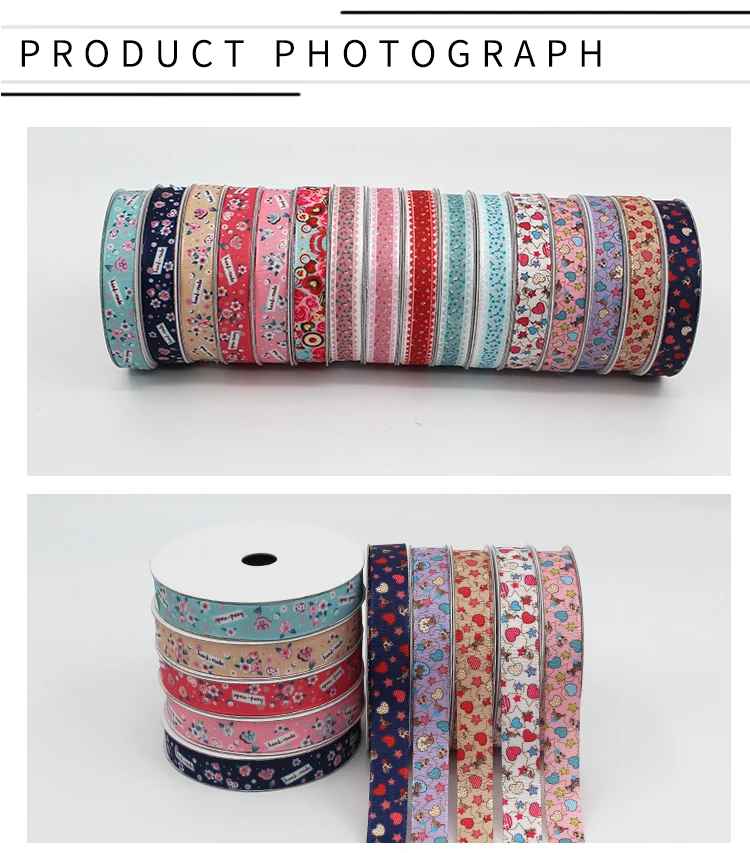 Manufacturers Customized Ribbon Printing Floral Printed Polyester Gift ...
