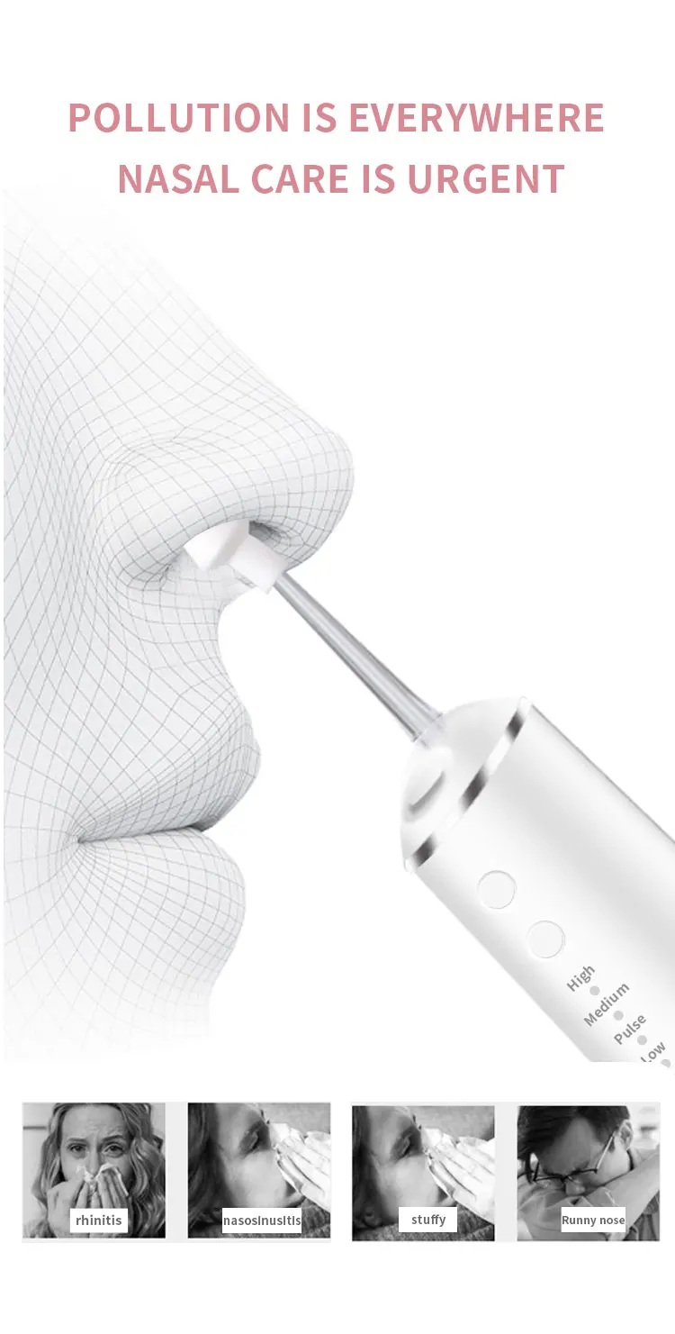 Sinus Irrigator With 4 Nasal Tips & 300ml Capacity - Nose Cleaner Odm