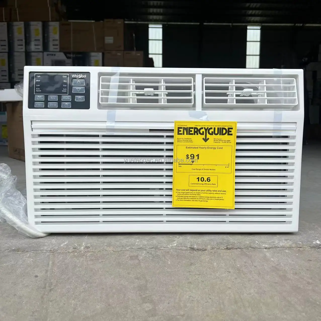 Whirlpool 10000 BTU Window Air Conditioner R410A 220V with Remote