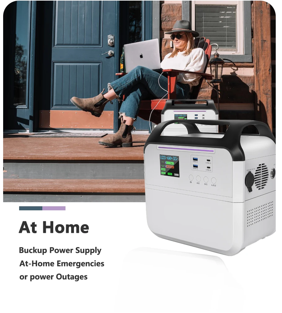 Outdoor Energy Storage Power Supply 800w Lithium Ion Batteries Portable ...