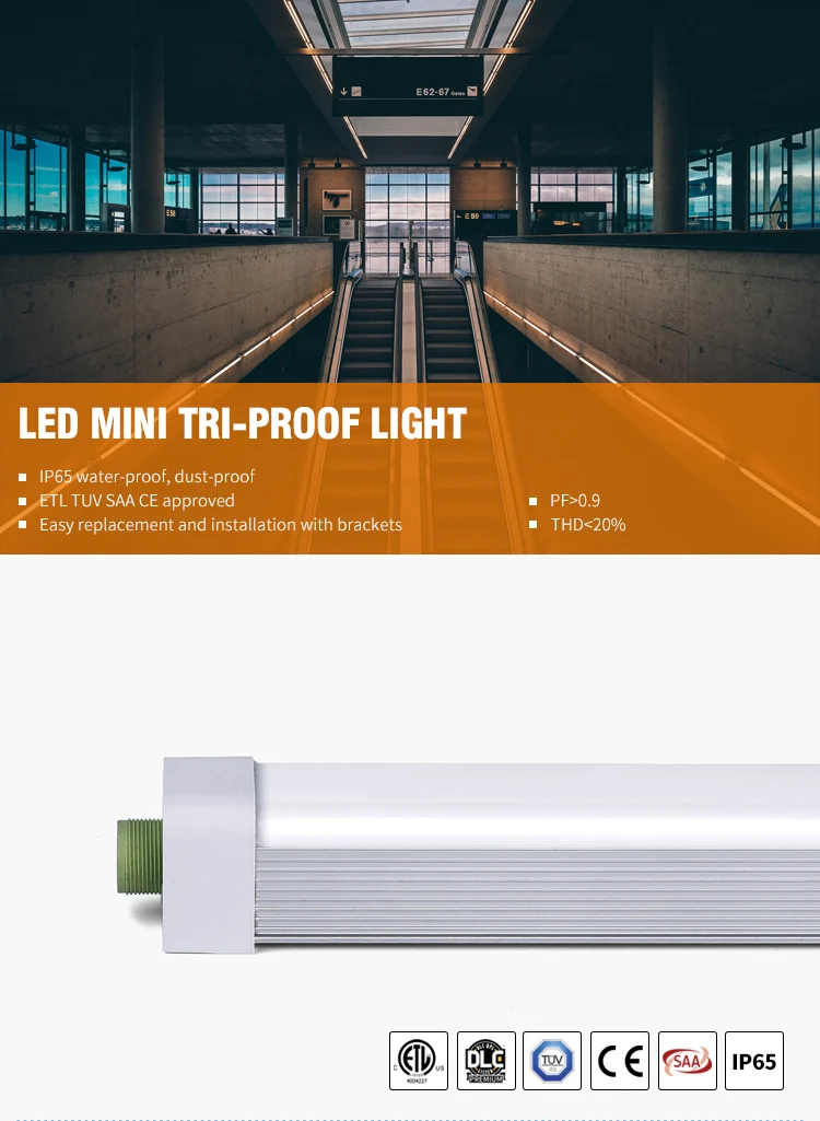 Warehouse Indoor Stadium Waterproof Ip65 Linear Triproof Lamp 1500mm ...