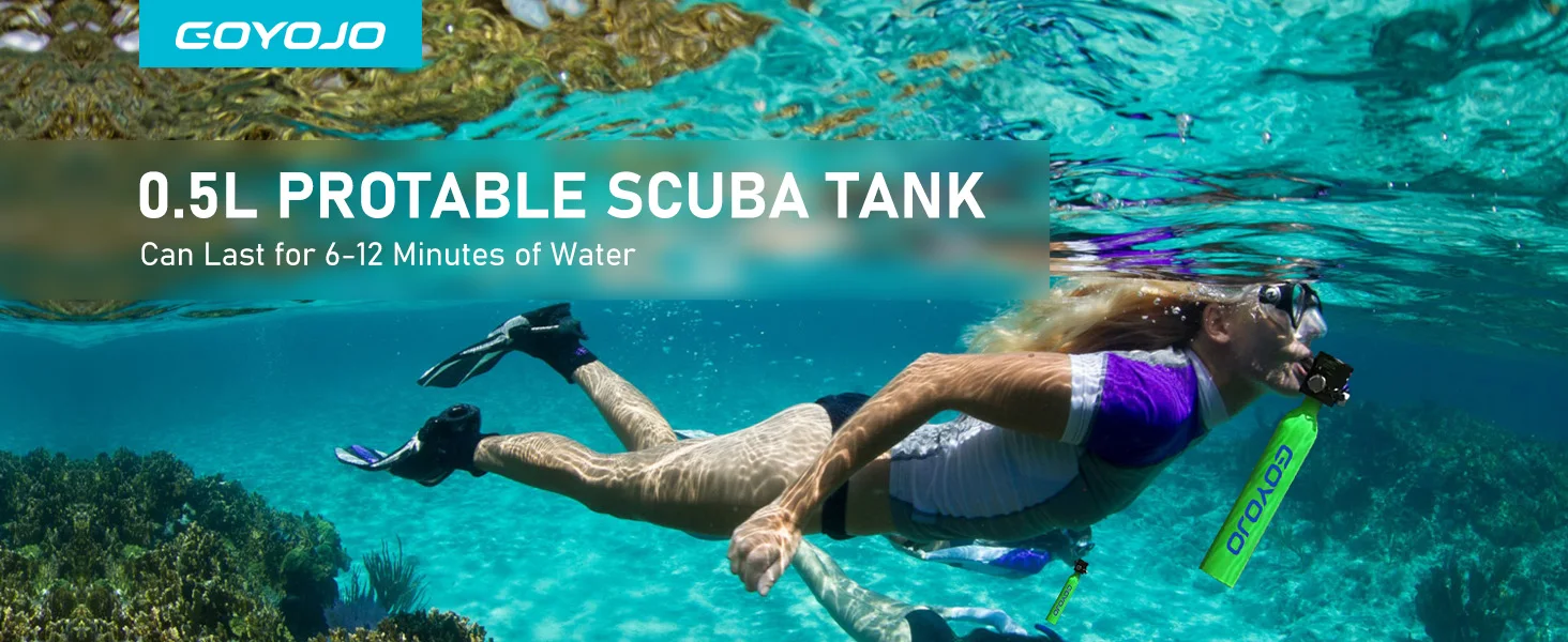 GOYOJO 0.5L Portable Mini Scuba Diving Tank for Training