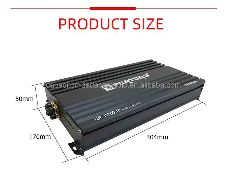 Car Audio Amplifier 1 Channel Amplifier 1000w Qpertors Brand Qp-j1000 ...