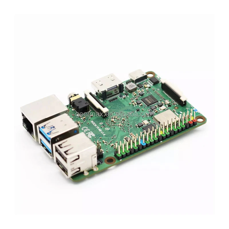 Rock Pi 4 Model A 4gb Six Core Sbc Single Board Mini Pc Computer ...
