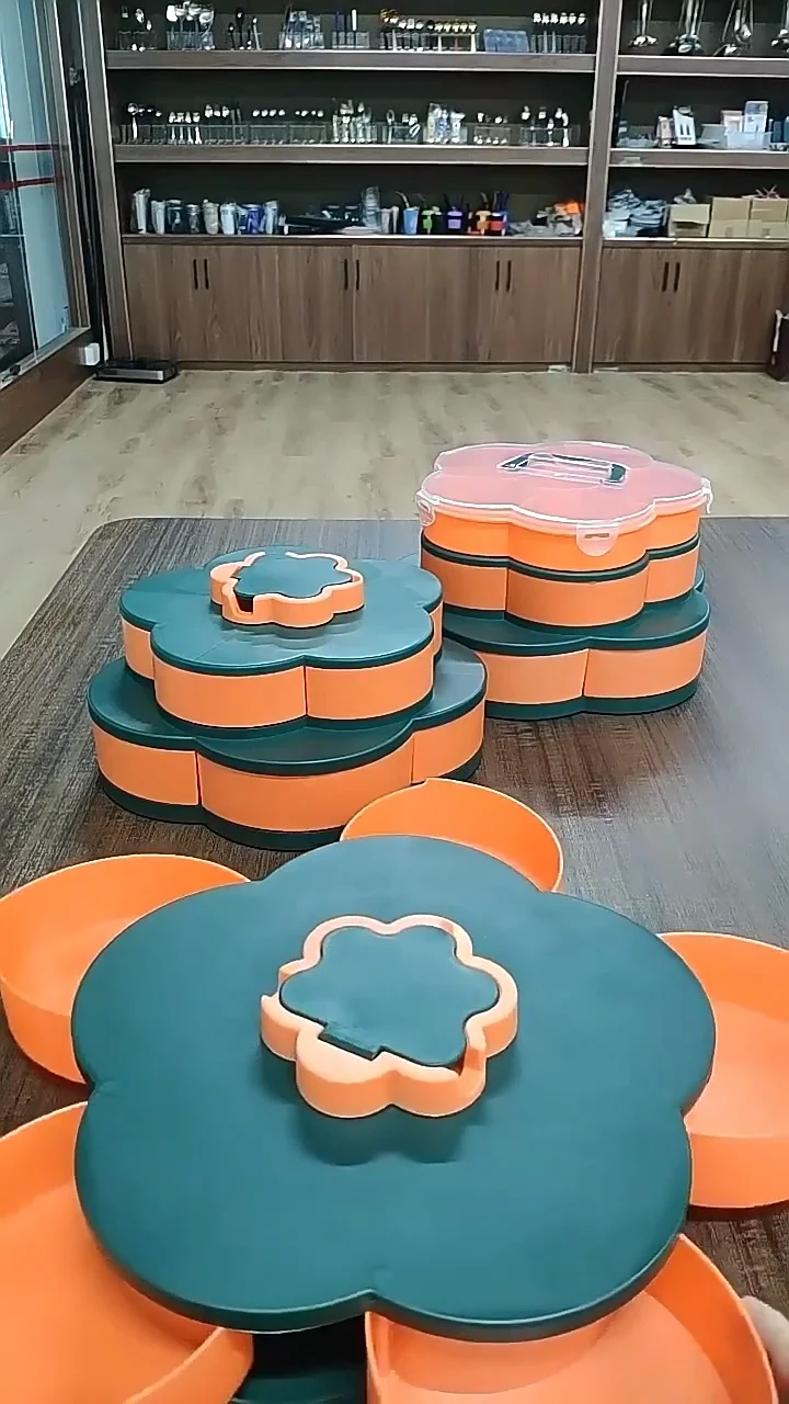 Wedding Rotating Compartments Dishes Plates Candy Boxes Fruit Nuts Tray ...