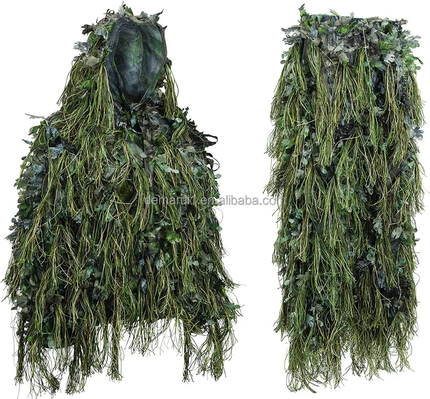 Lightweight Leaf Strip Suit Ghillie Suit For Hunting 3d Bionic Leaf ...