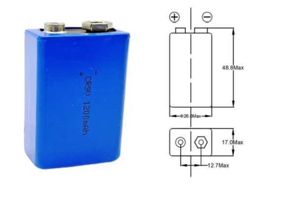 Alarm Limno2 Lithium 9v Primary Li-mno2 Non Rechargeable Battery Cr9v ...