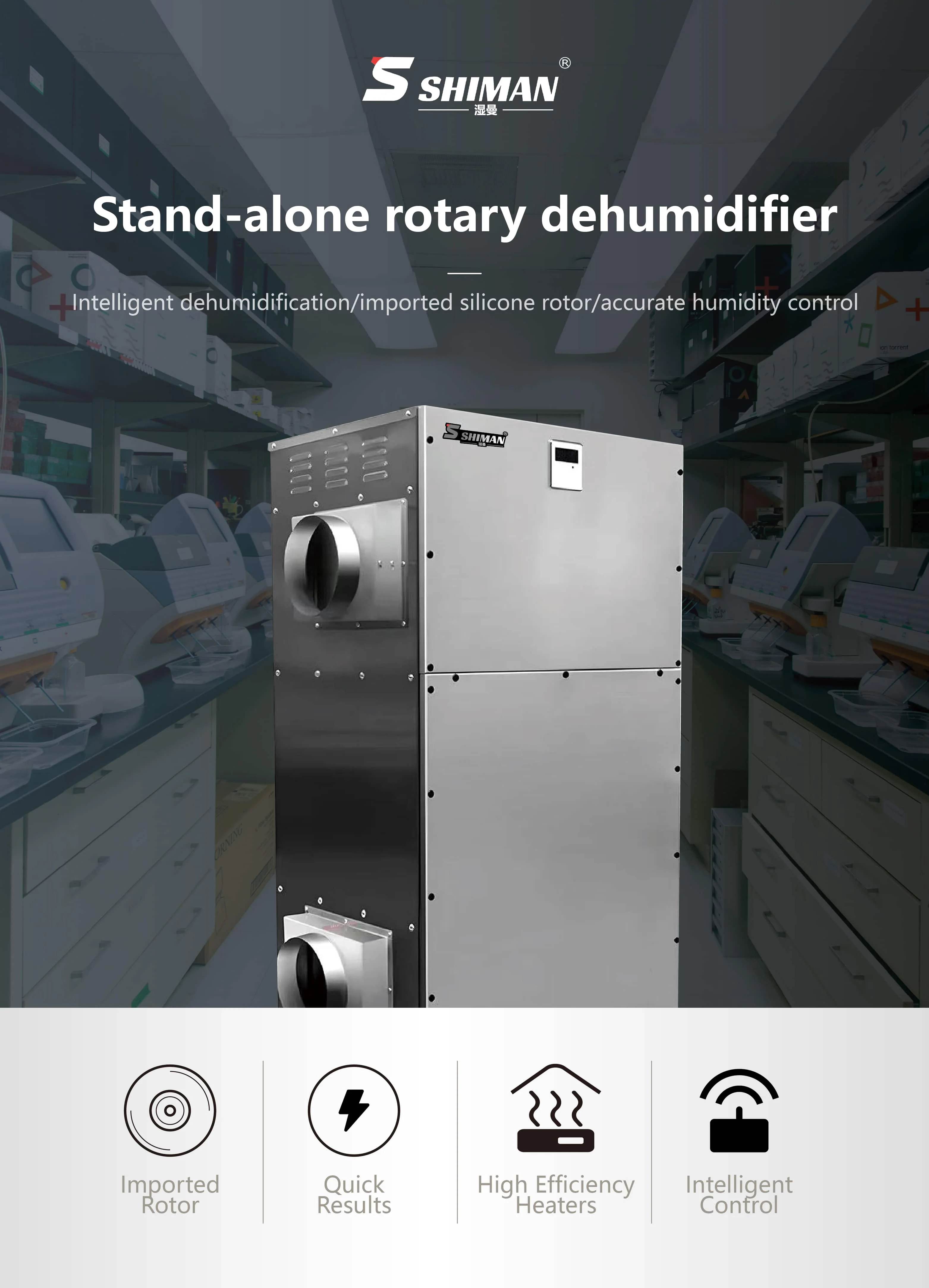 Heavy Duty 220V-240V Industrial Desiccant Dehumidifier Dryer Stand ...