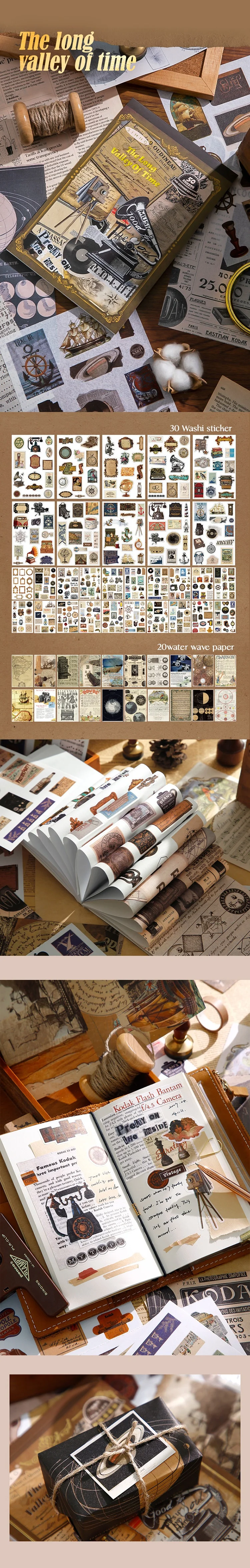 Simno Scrapbooking Stickers - Vintage DIY Decoratives