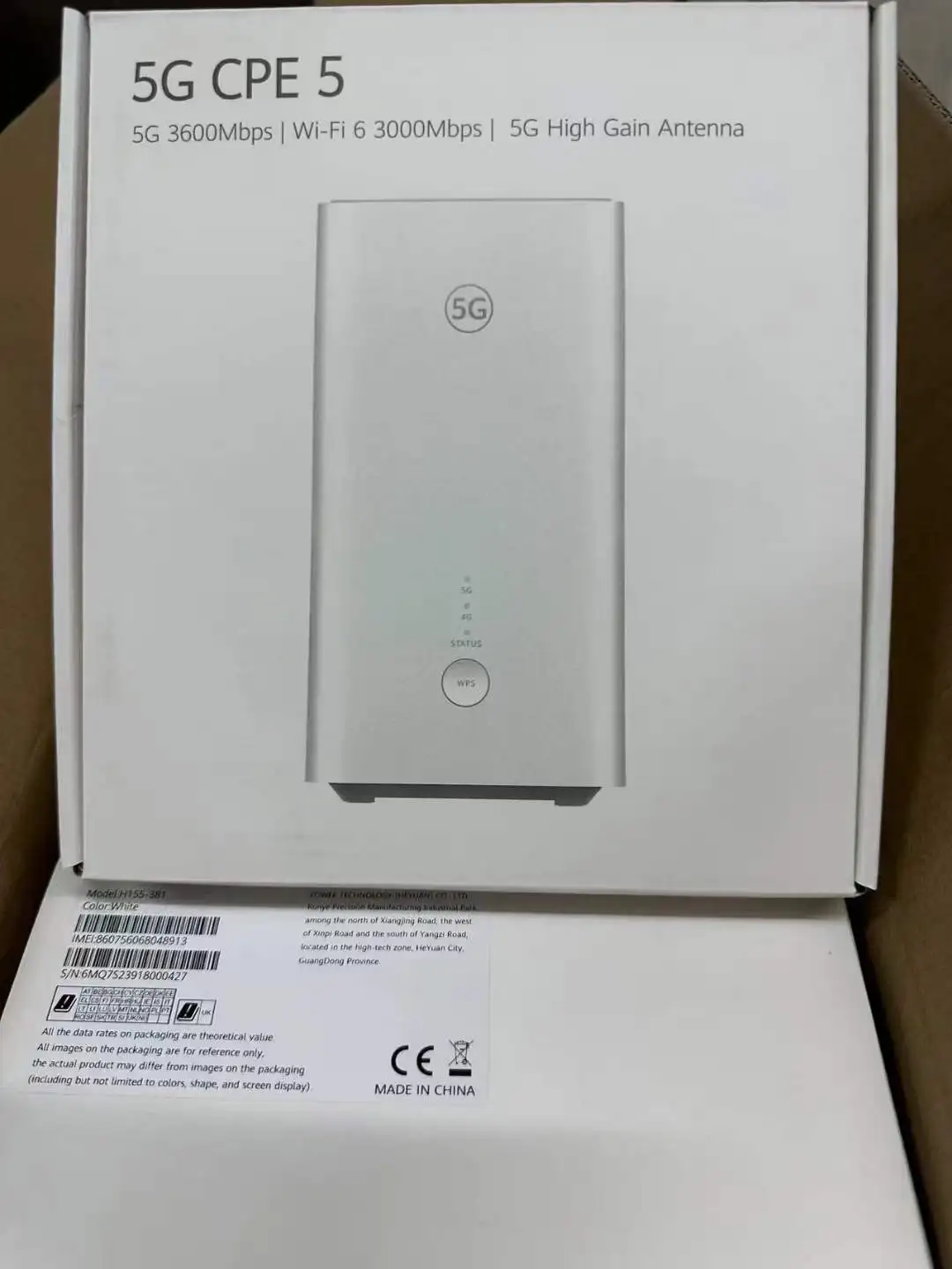 Unlocked Hua Wei Brovi 5g Cpe 5 H155-381 3.6gbps Wifi 6 Gigabit Port 5g Wifi Router With Sim ...