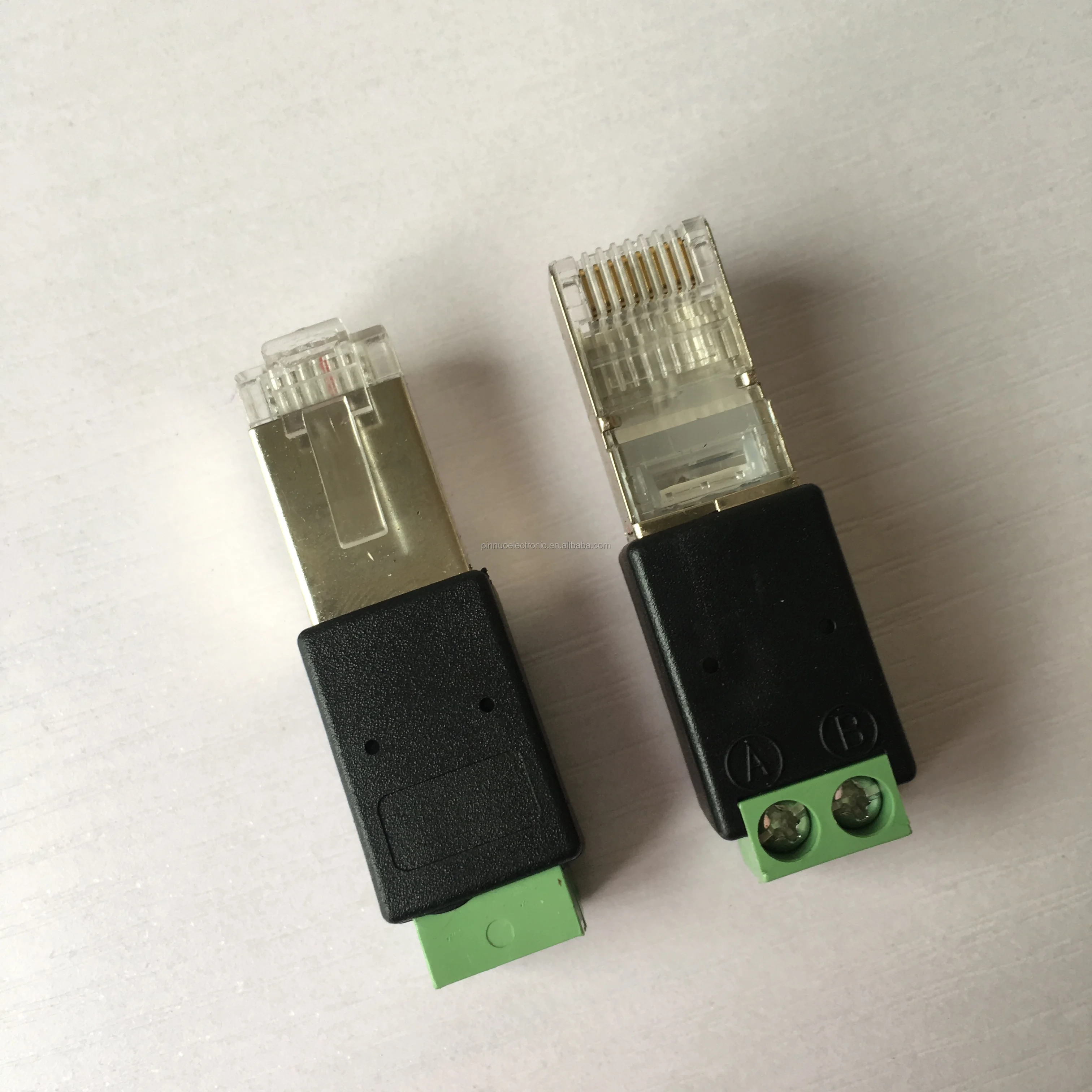 Rj45 Male To Rs485 & 3 Pin Screw Terminal Adapter Converter - Oem