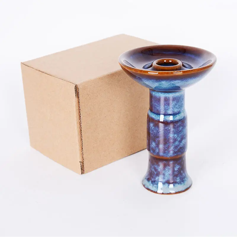 Bent Type Clay Material Blue Portable Small Size Eco-friendly Shisha ...